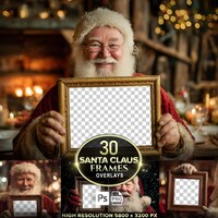 Santa Photo Frame Digital Composite File PSD and JPEG - Etsy