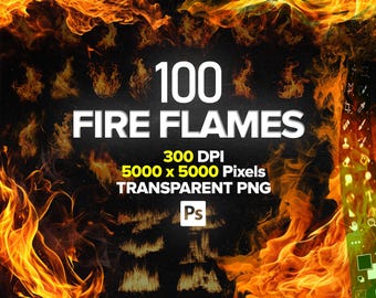 Fire and Flame Overlays. 23 PNG Clipart Overlays With Realistic Fire ...