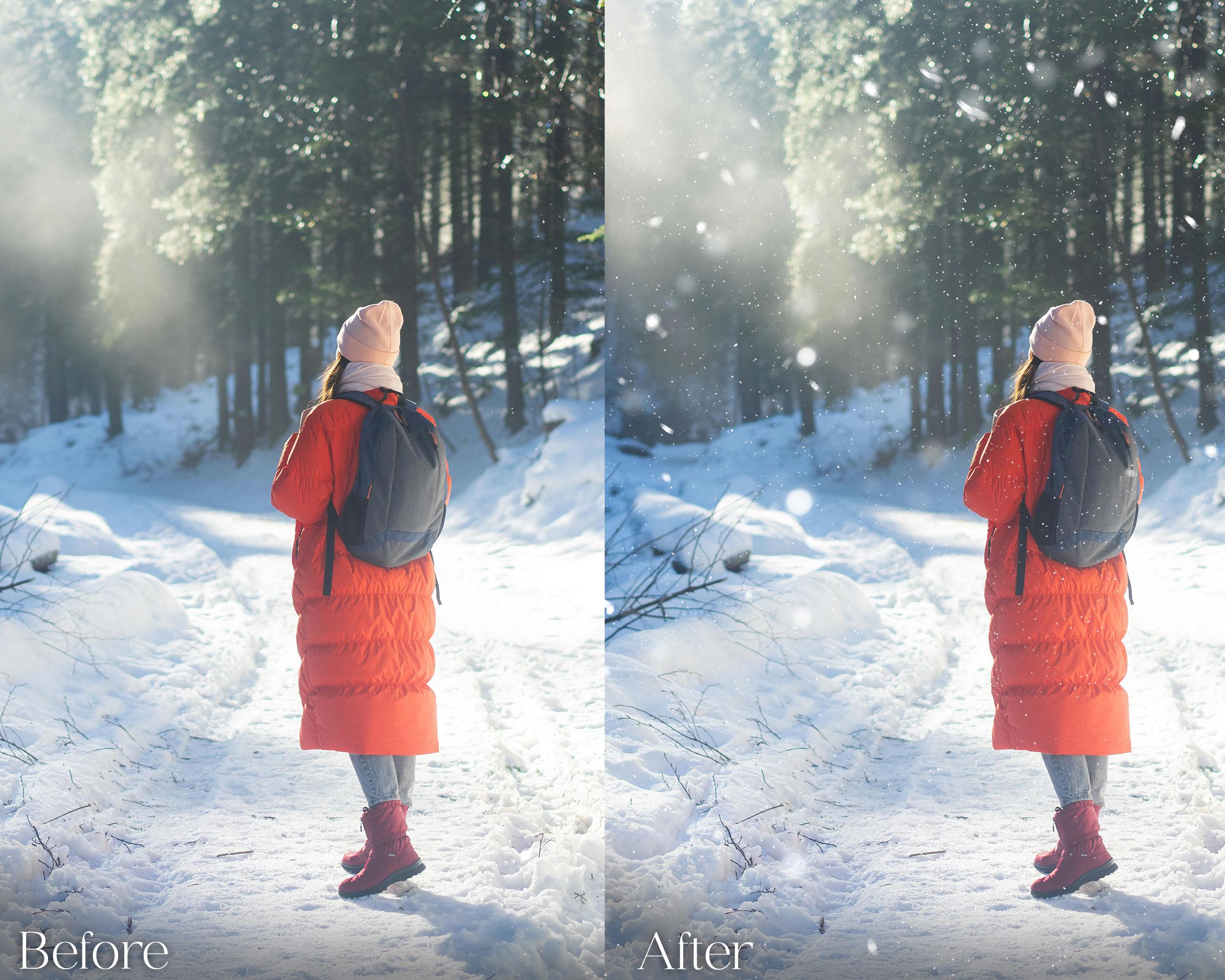 100 Falling Snow Photoshop Overlays, Snowflake Overlays, Realistic Snow ...