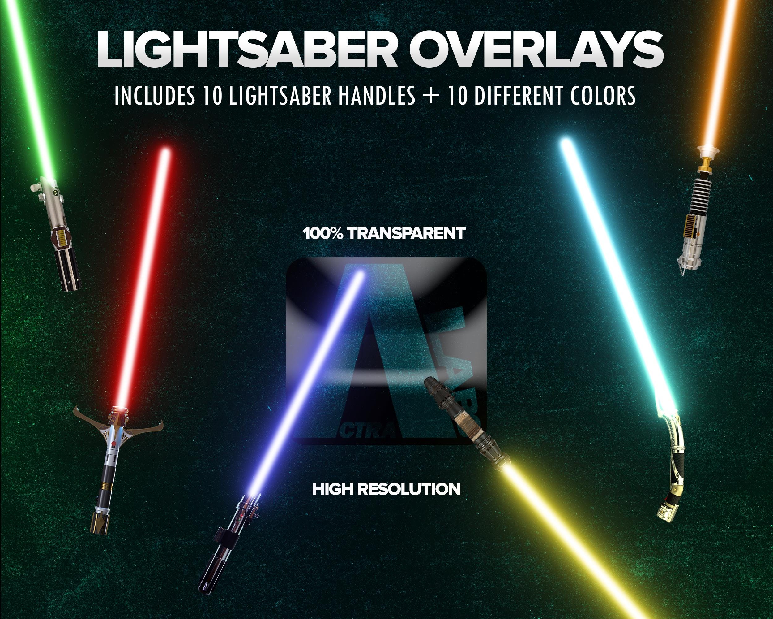 100 Lightsaber PNG Photoshop Overlays, Lightsaber Clipart, Digital ...
