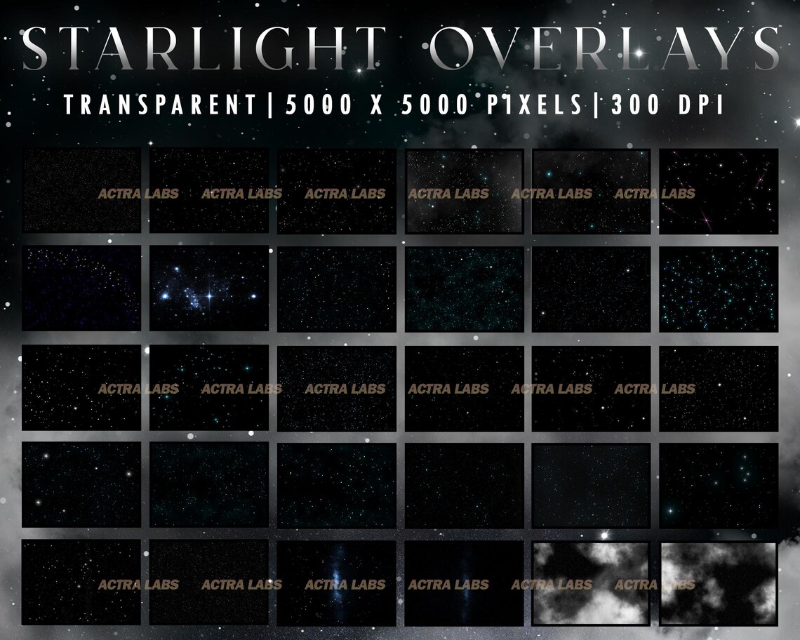 100 Night Sky Overlays, Transparent Png, Starry Night Photoshop ...