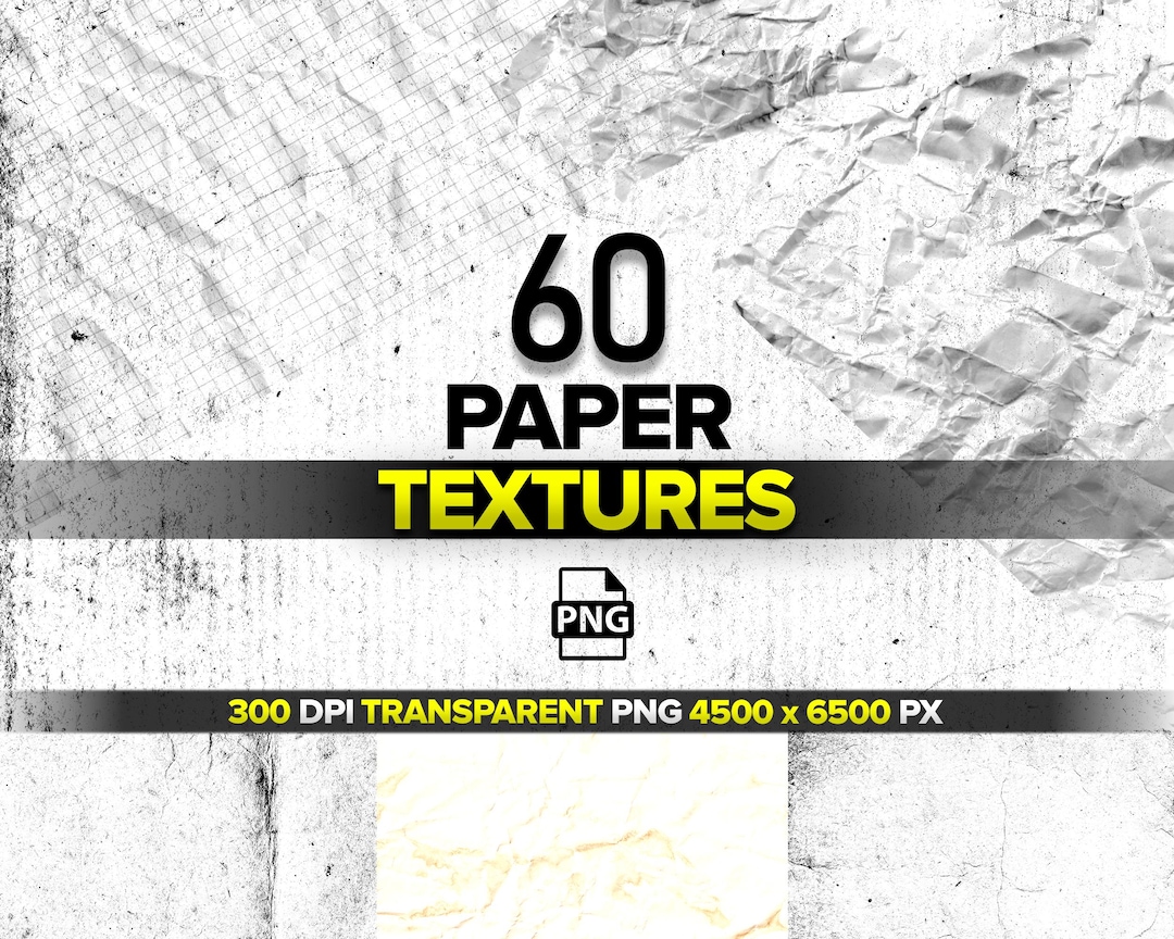 60 Paper Texture Photoshop Overlays, Wrinkled Paper, White Paper ...