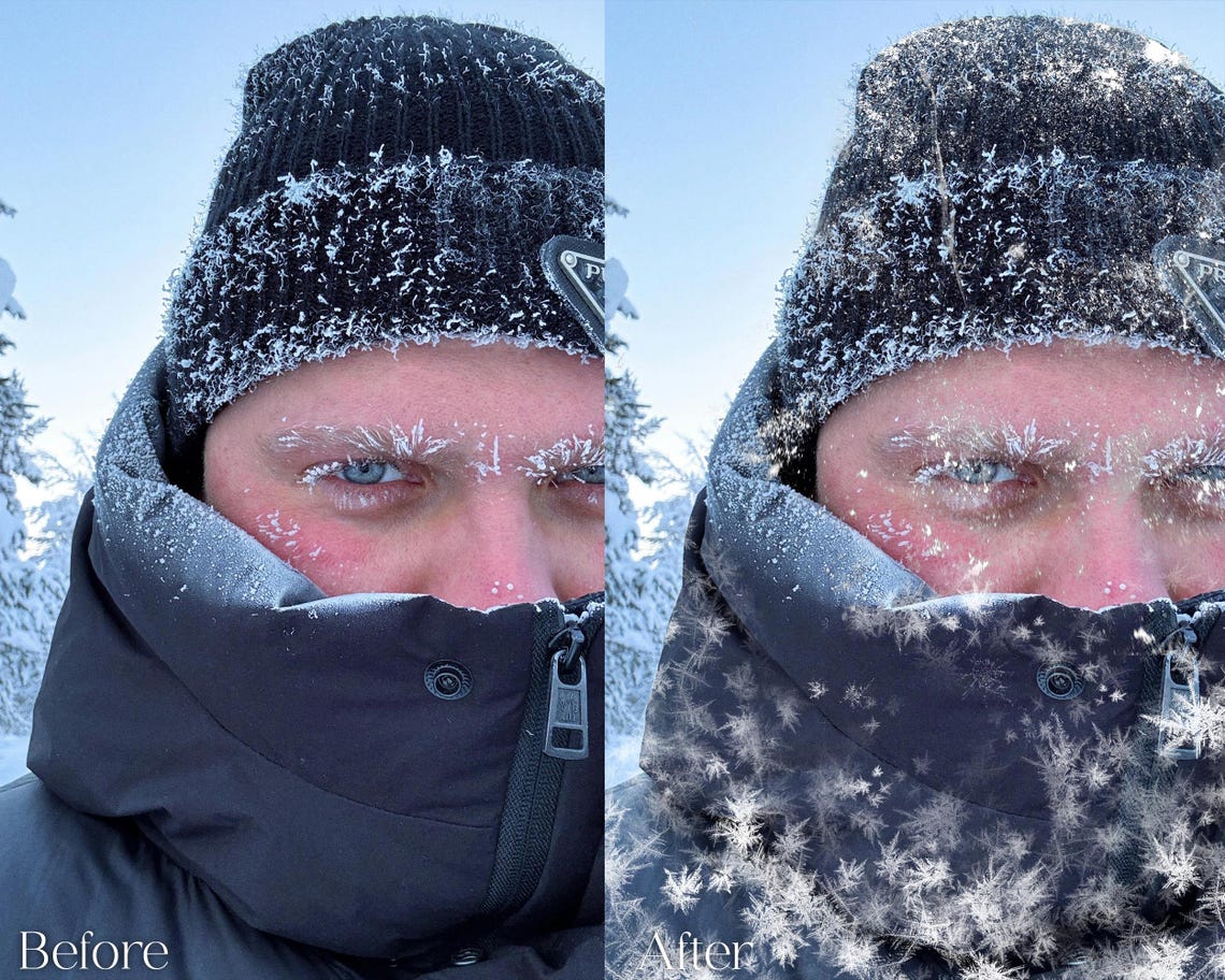 70 Frost Photoshop Overlays, Frozen Ice, Winter Overlays, Frosty ...