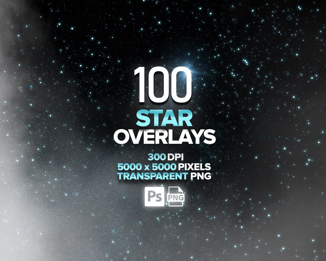 100 Night Sky Overlays, Transparent Png, Starry Night Photoshop ...