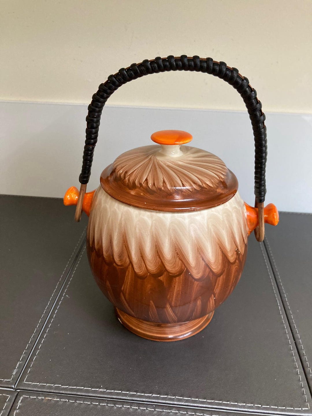 Vintage Hand Painted Myott 1930s Art Deco Biscuit Barrel - Etsy