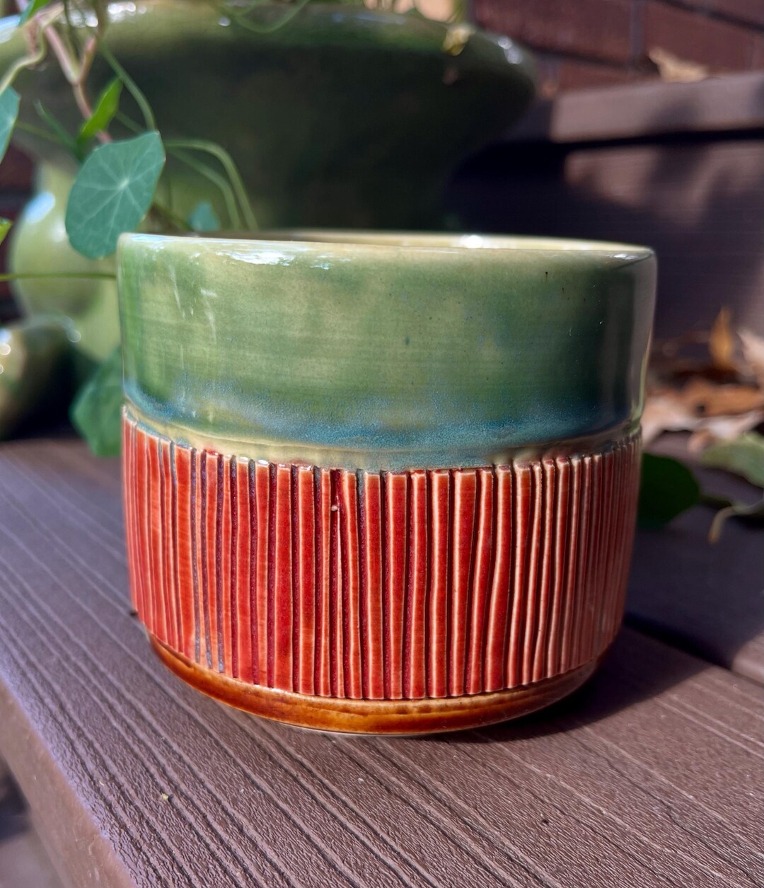 Handmade Carved Watermelon Planter - Etsy