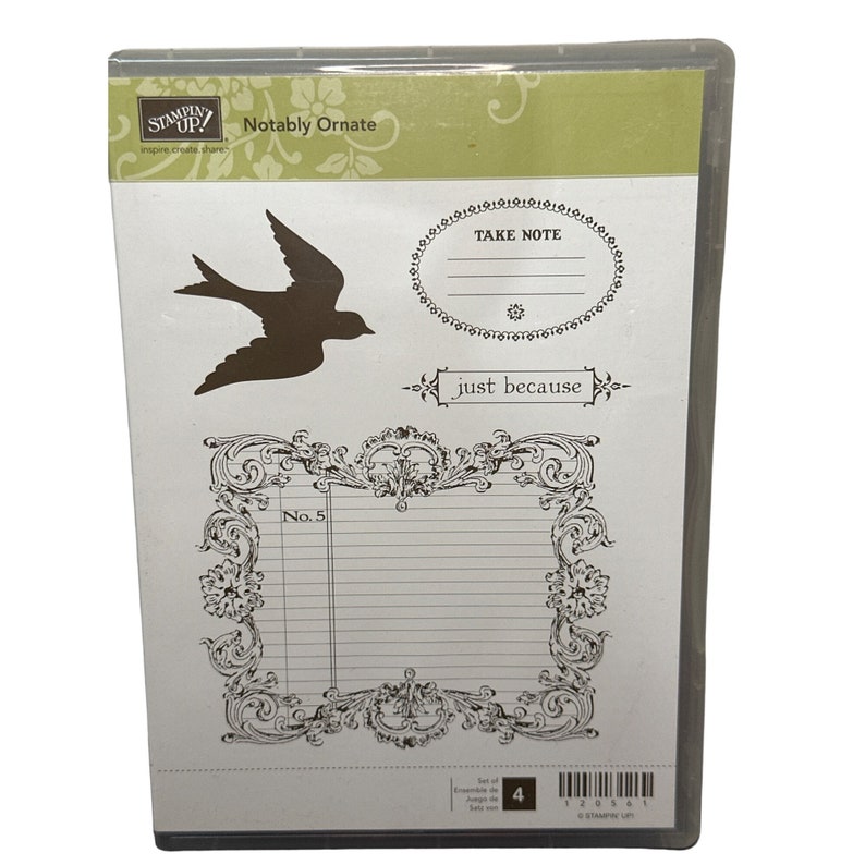 Stmpin up Notably Ornate Cling Mount Rubber Stamp - Etsy
