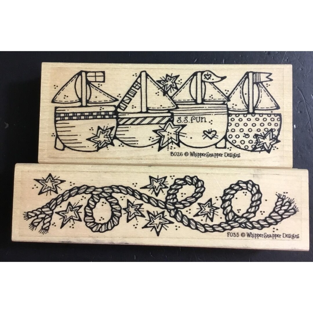 Whipper Snapper Designs Sailboats Border Nautical Rope Border Rubber ...