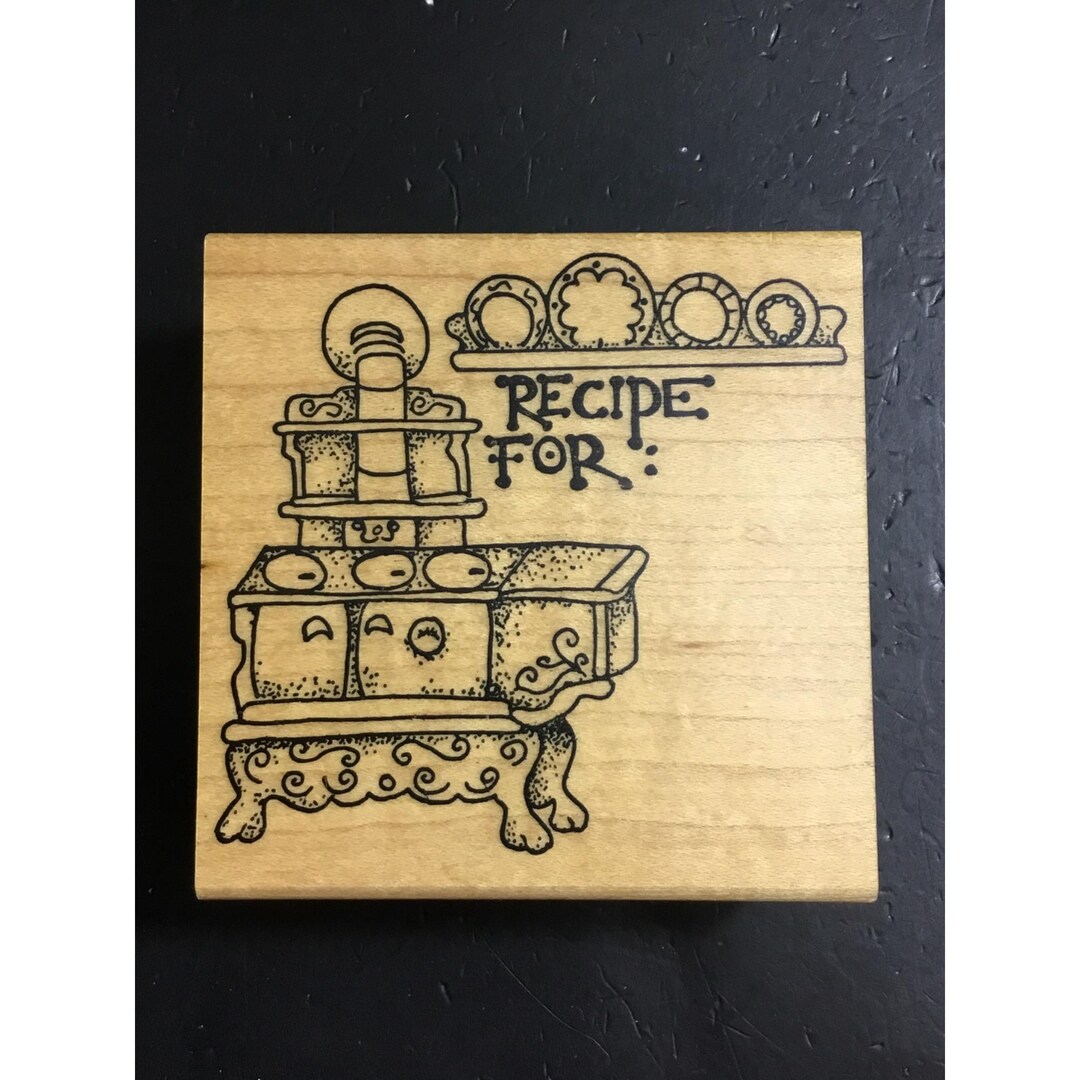 Recipe For- Vintage Chamber Stove Rubber Stamp by Embossing Arts Co - Etsy
