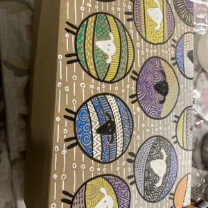 Cardboard Box With Hand Drawn Artwork - Etsy