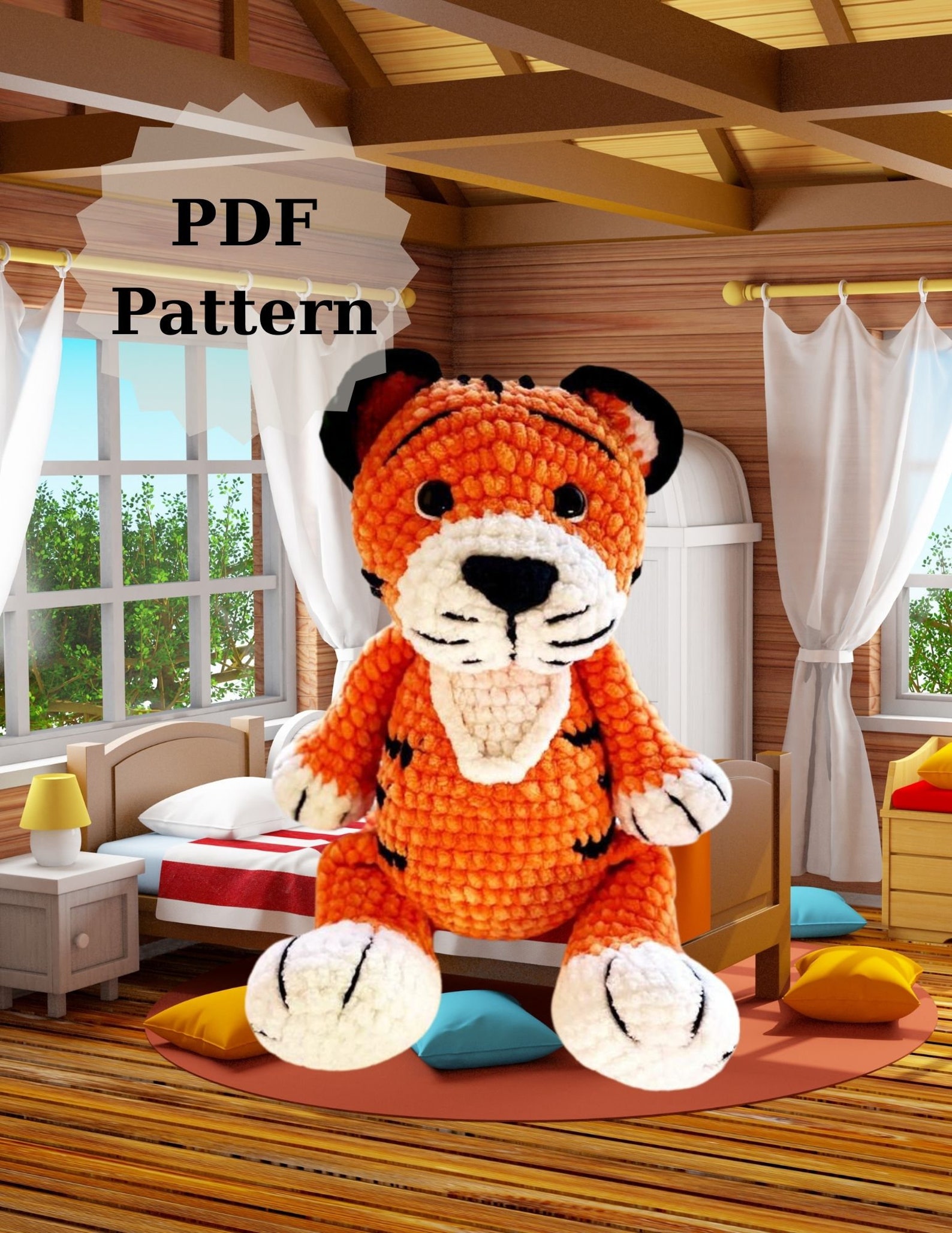 DIY Big Plush Tiger Amigurumi Crochet Pattern - Step-by-step ...