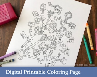 Secret Coloring Page - Etsy