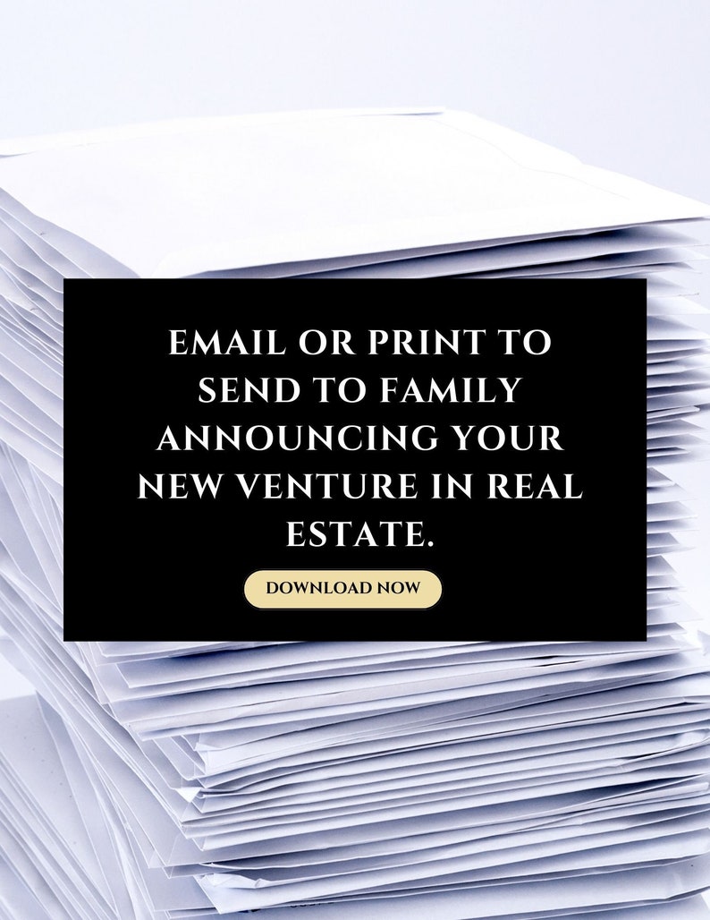 New Agent Letter Canva Template Real Estate Letter Agent Announcement ...