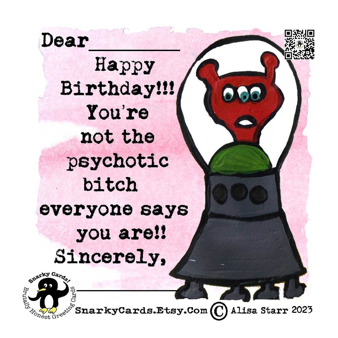 9 Happy Birthday/ Psychotic B - Etsy