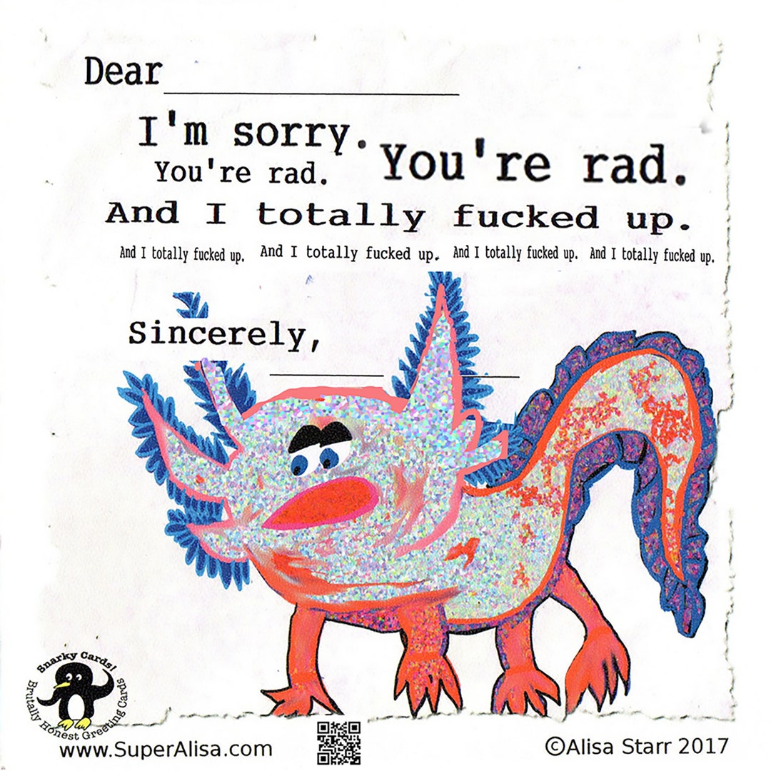 I'm Sorry Poster - Etsy