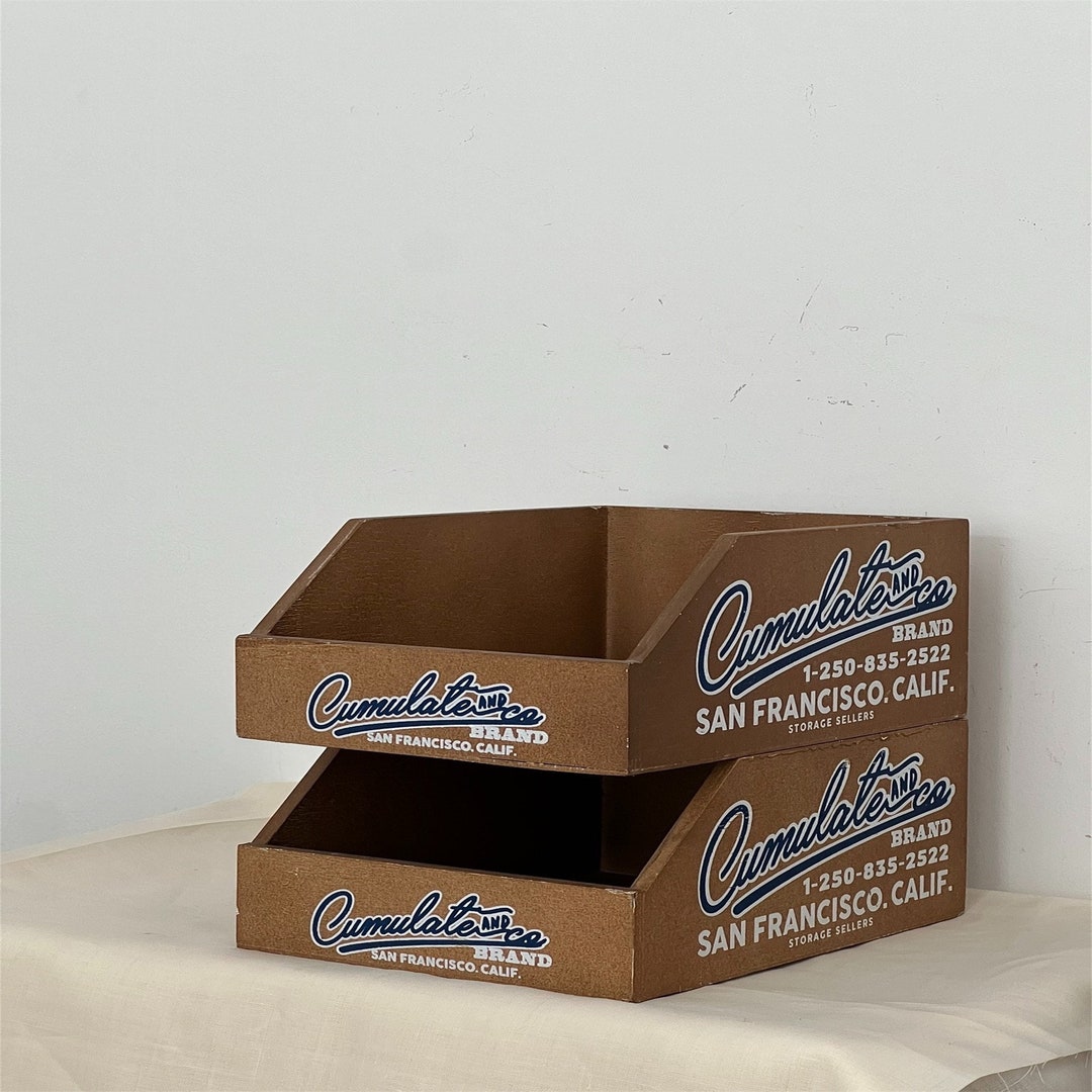 Rustic Wood Dual-layered Storage Box: Stylish Home Storage Solution - Etsy