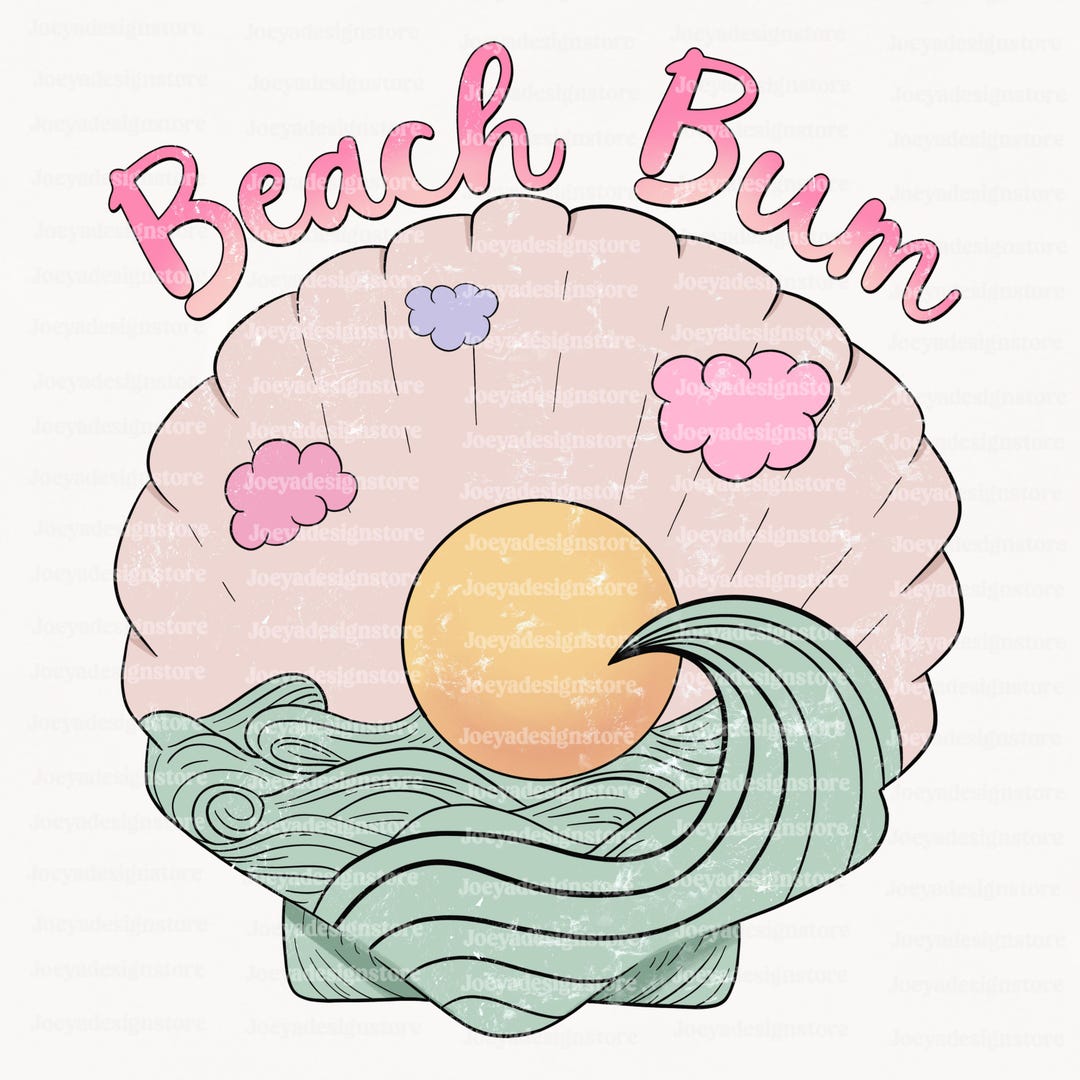 Beach Bum Png, Summer Png, Beach Design, Trendy Summer Design, Retro ...