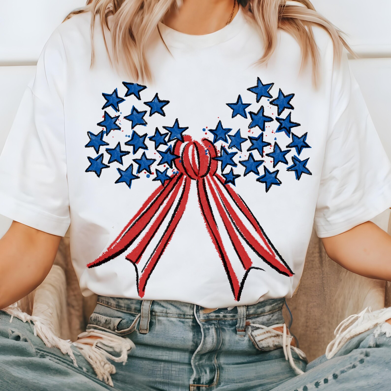 4th of July Coquette Png, Star and Stripe Png, America Png, 4th of July ...