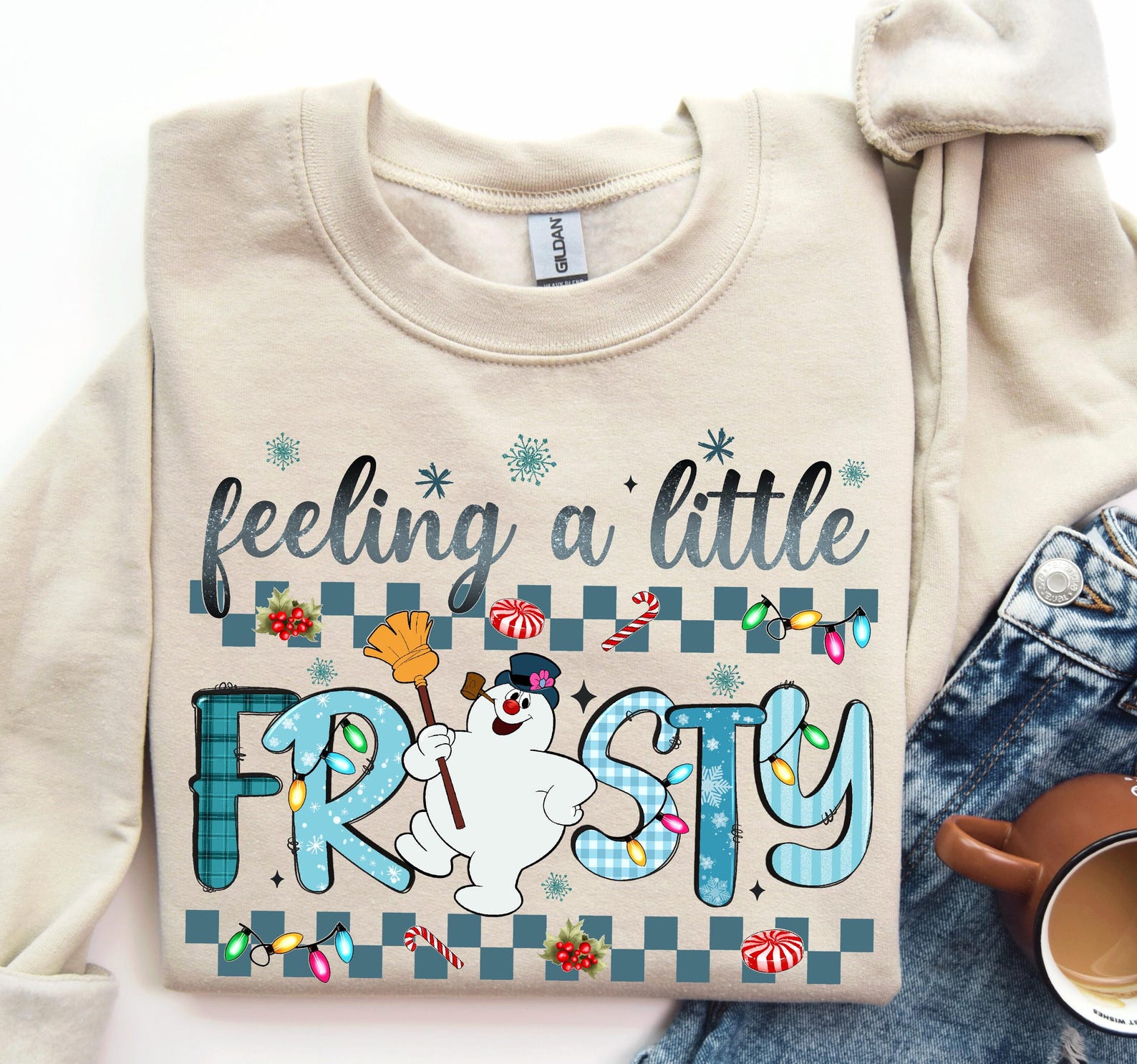 Feelin' a Little Frosty Png Sublimation Design Download, Merry ...