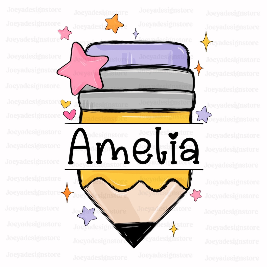 Custom Name Pencil Png, Back to School Png, Teacher Pencil Png, School ...