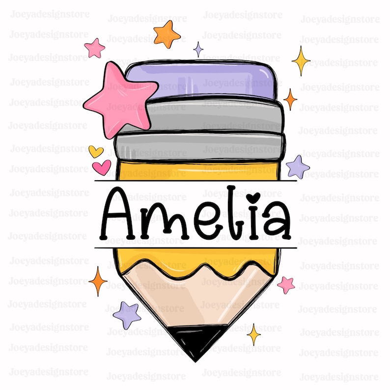 Custom Name Pencil Png, Back to School Png, Teacher Pencil Png, School ...