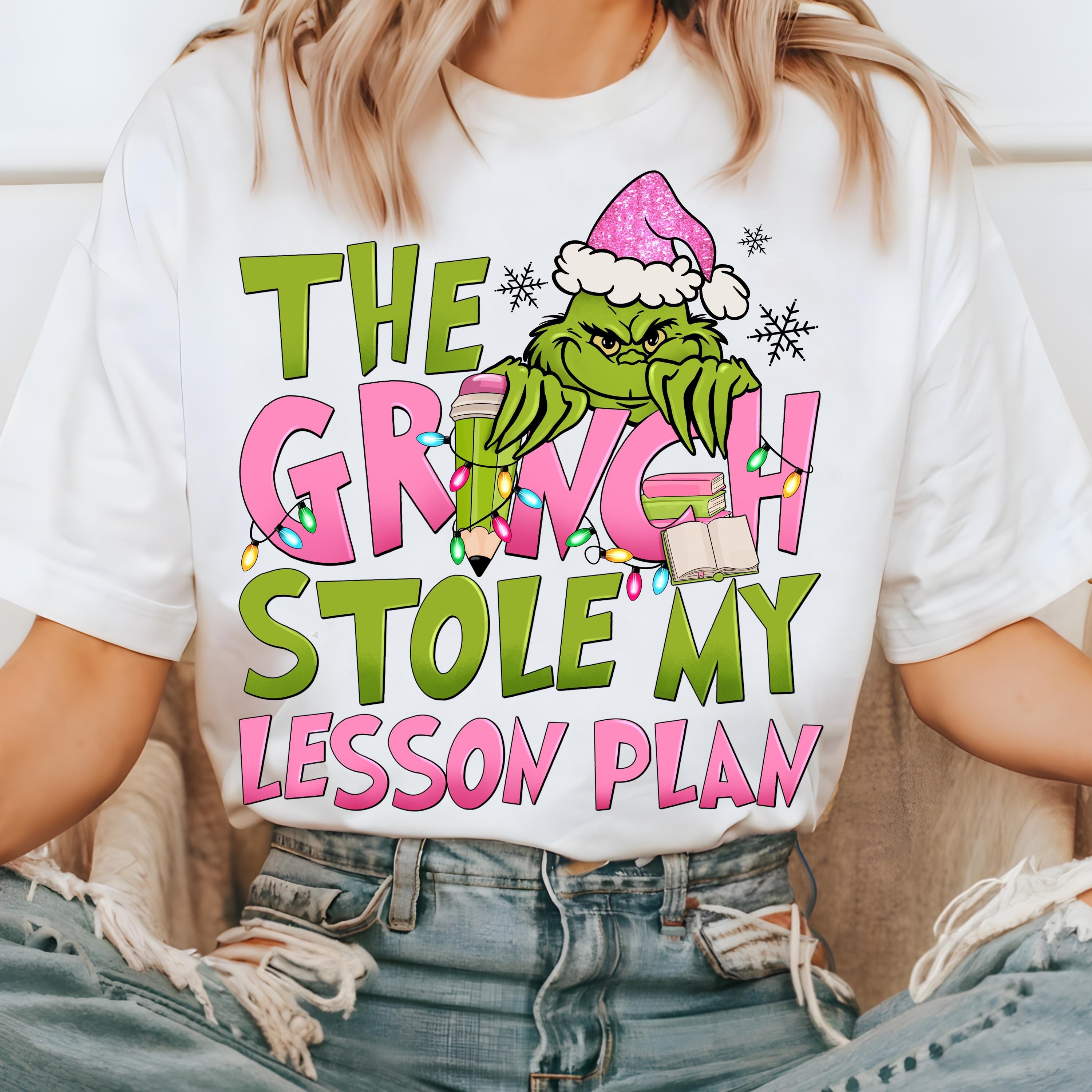 Teacher Christmas Png, Retro Christmas Png, Pink Christmas Png, Grinch ...