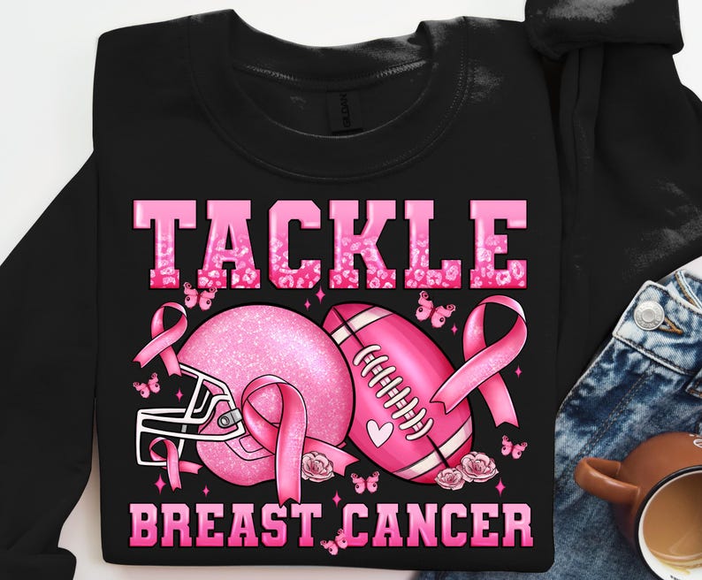 Tackle Breast Cancer PNG, Pink Out, Breast Cancer Awareness, Tackle ...