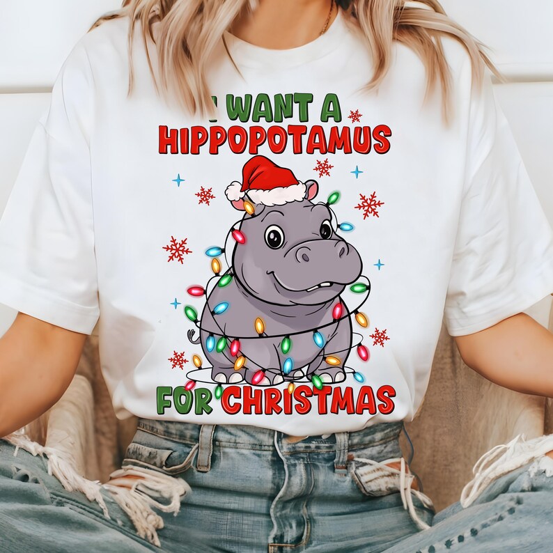 I Want a Hippopotamus for Christmas Png, Hippopotamus Christmas Png ...