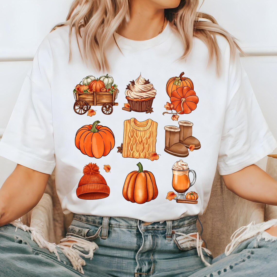 Fall Png, Trendy Fall Design, Fall Doodles PNG Print File, Retro Fall ...