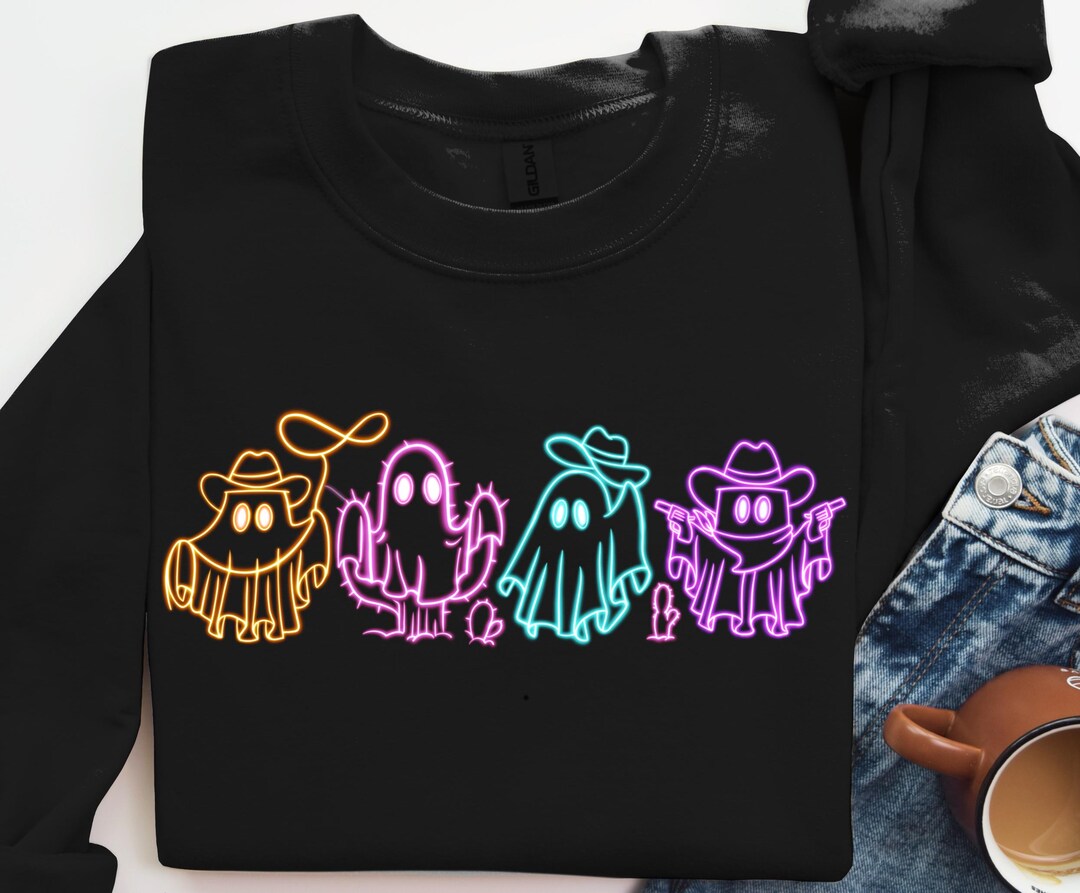 Cowboy Ghosts Png, Howdy Halloween Png, Western Ghost Png, Spooky ...