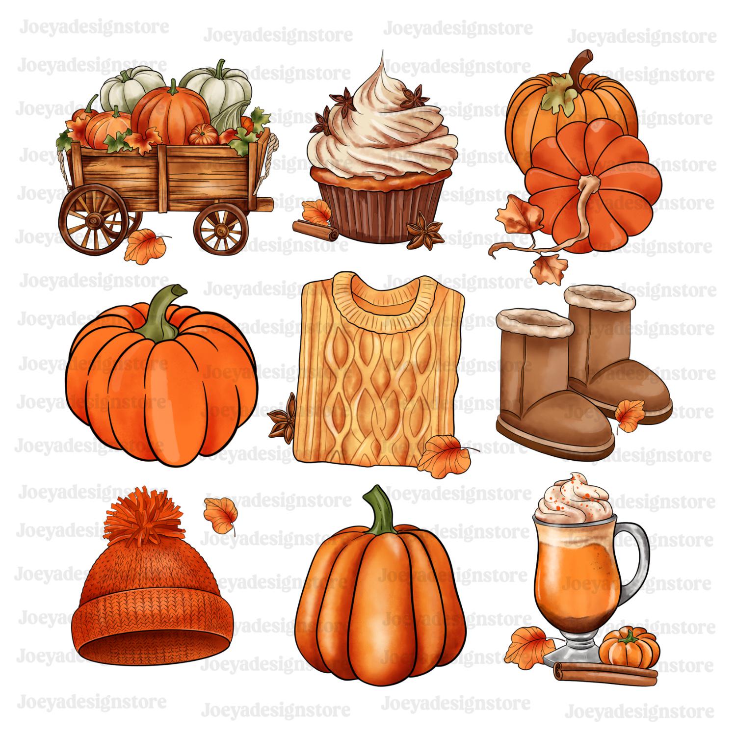 Fall Png, Trendy Fall Design, Fall Doodles PNG Print File, Retro Fall ...