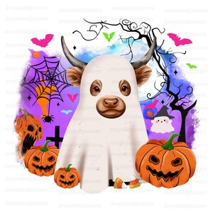 Halloween Cow PNG, Bull Png, Retro Halloween Png, Ghost Cows Png, Funny ...