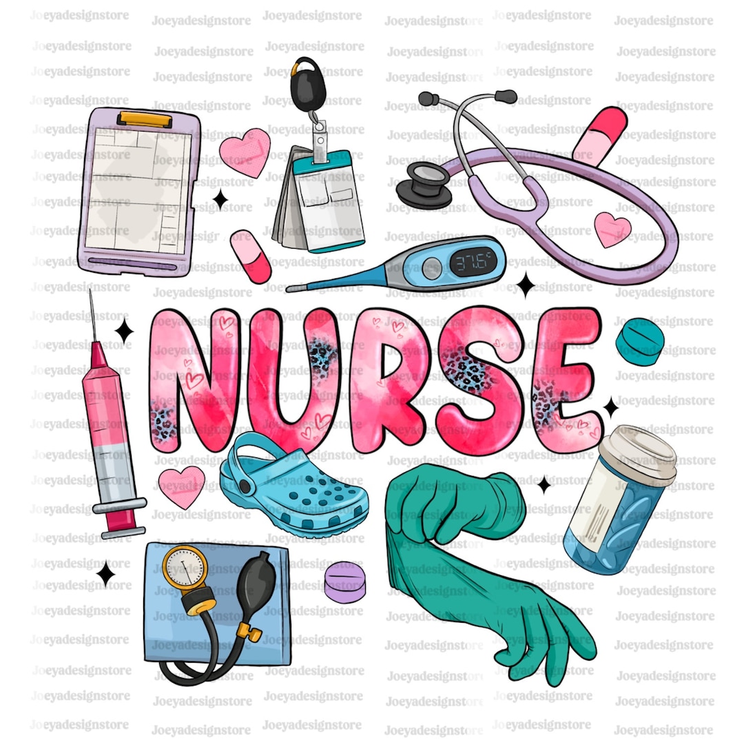 Nurse Png Sublimation Design Download, Nurse Life Png, Nursing Png ...