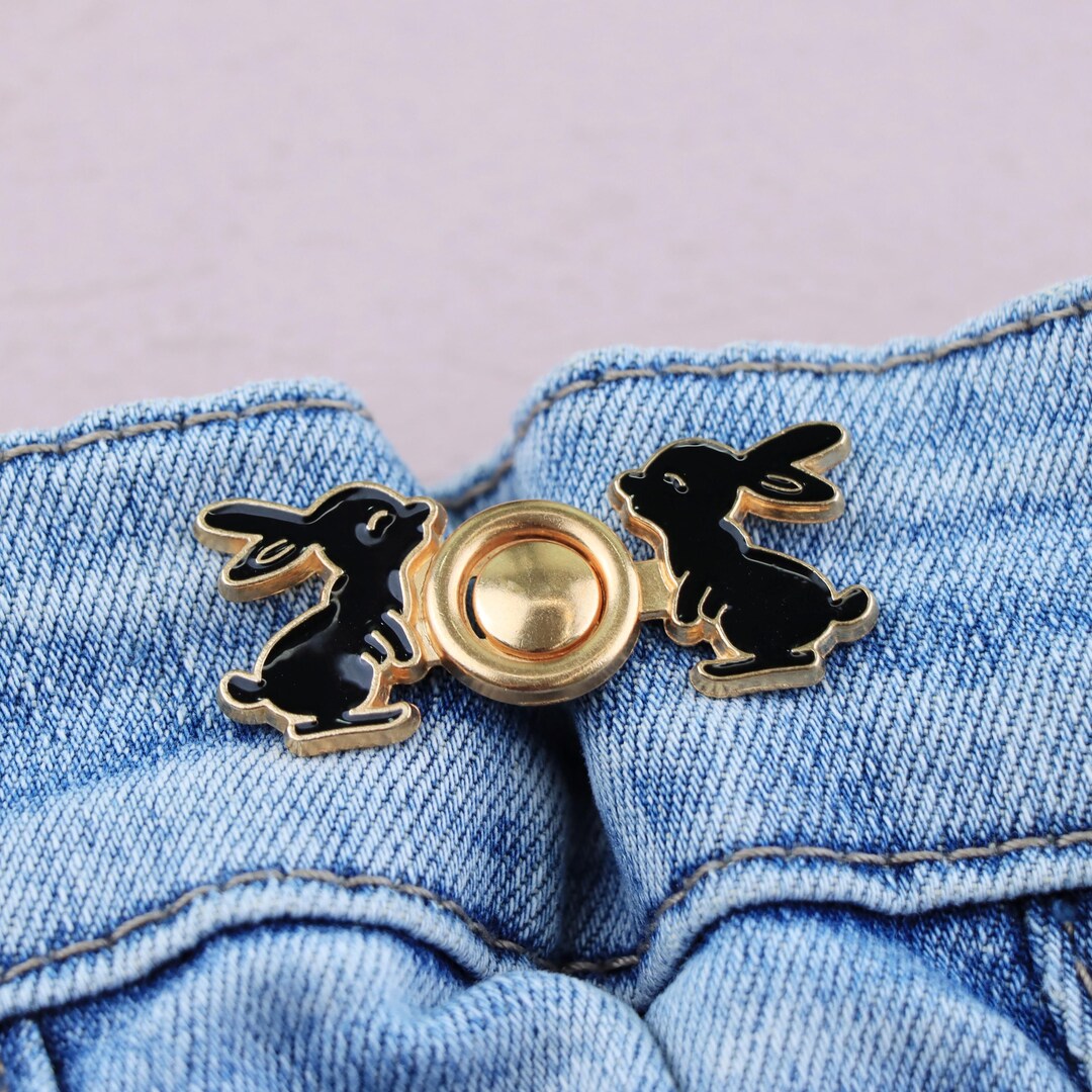 Adjustable Jeans Waist Buckle - Alloy Tightener Hook, Button Adjuster ...