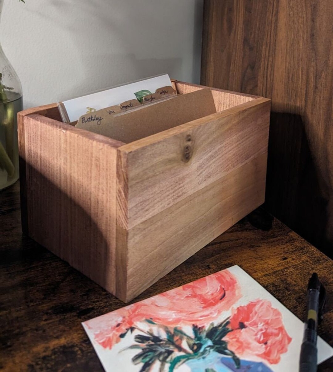 Rustic Wedding Card Holder Handmade Greeting Card Organizer and Letter ...