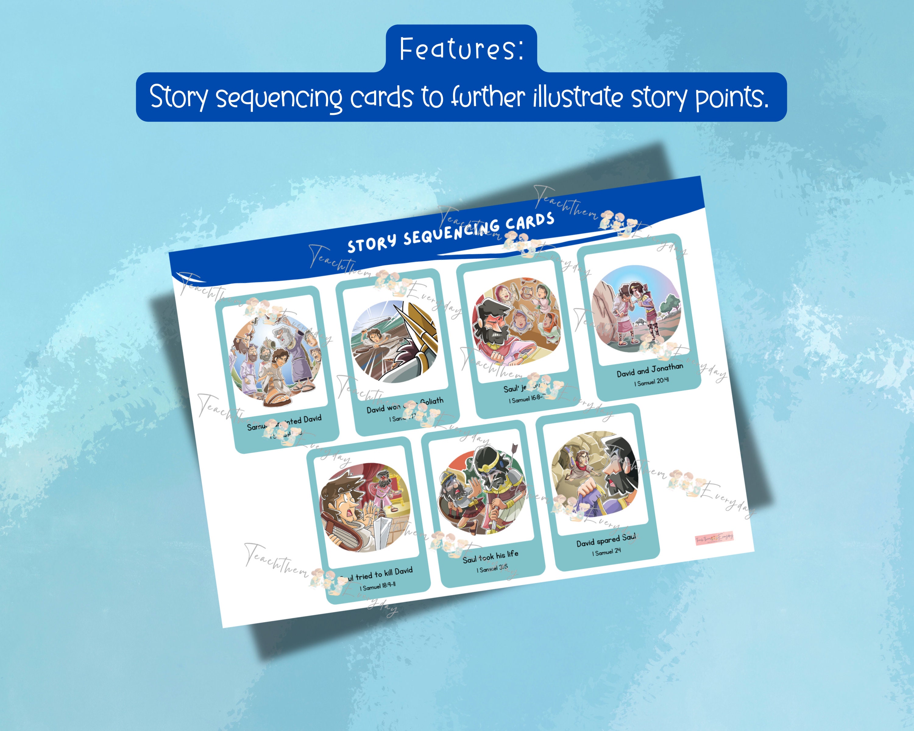 King David Bible Game, Christian Printable, Bible Lesson Guide, Kids ...