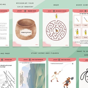 David Bible Activity Pack, Bravery, Christian Homeschool, Bible ...