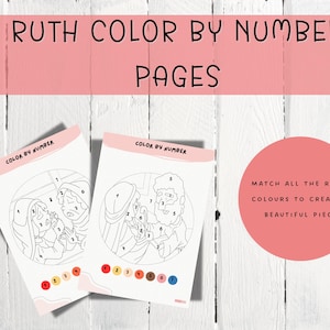 Bible School Color by Number - Etsy
