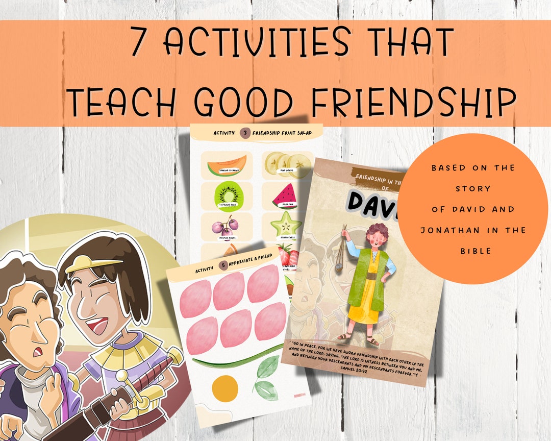 David Bible Activity Pack, Friendship, Christian Homeschool, Bible ...