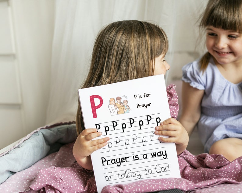 Bible Alphabet Tracing Worksheet, Christian Homeschool, Pre-k ...