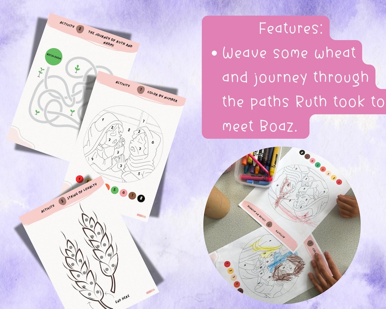 Ruth Bible Activity Pack, Loyalty, Christian Printable, Bible Heroes ...