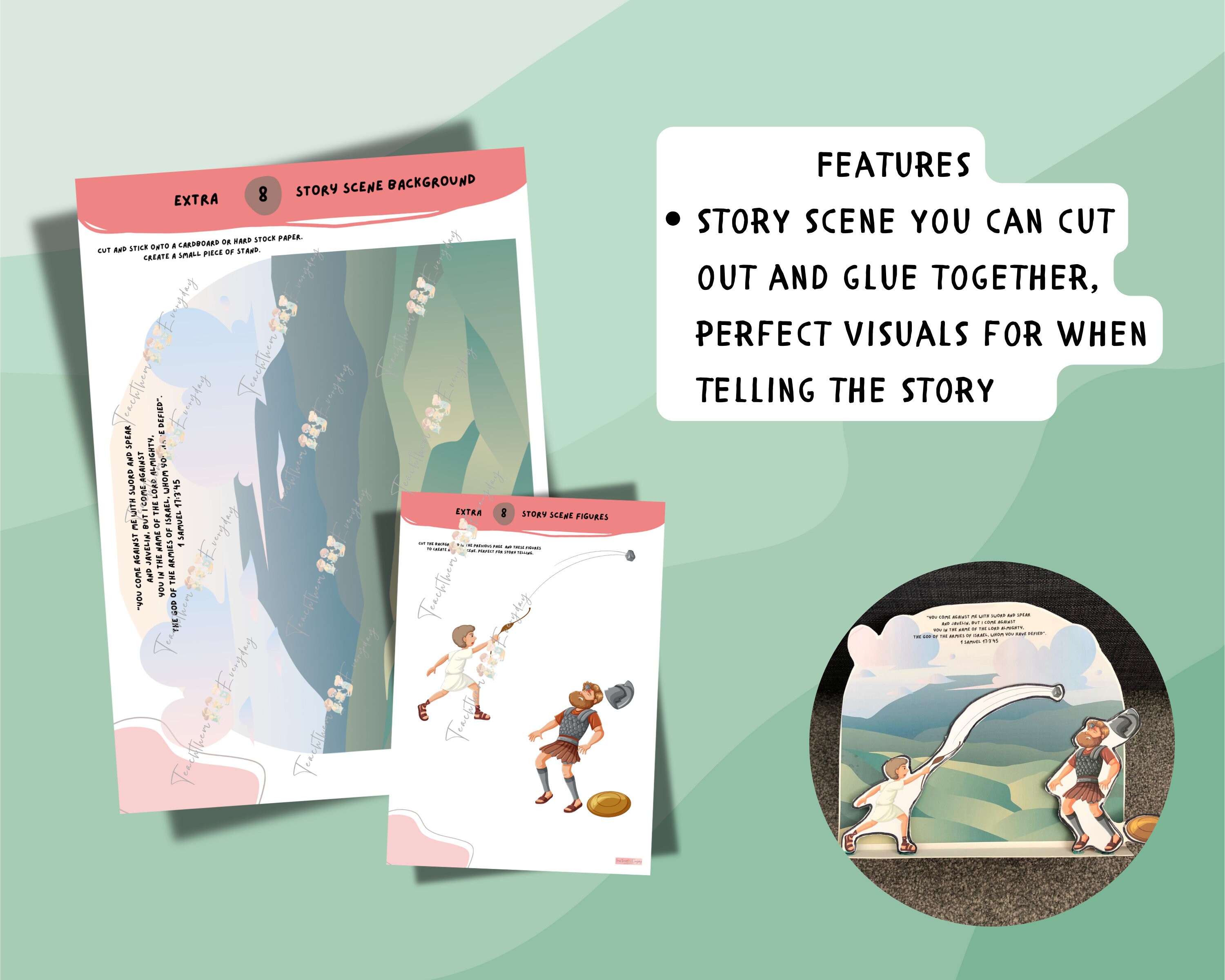 David Bible Activity Pack, Bravery, Christian Homeschool, Bible ...