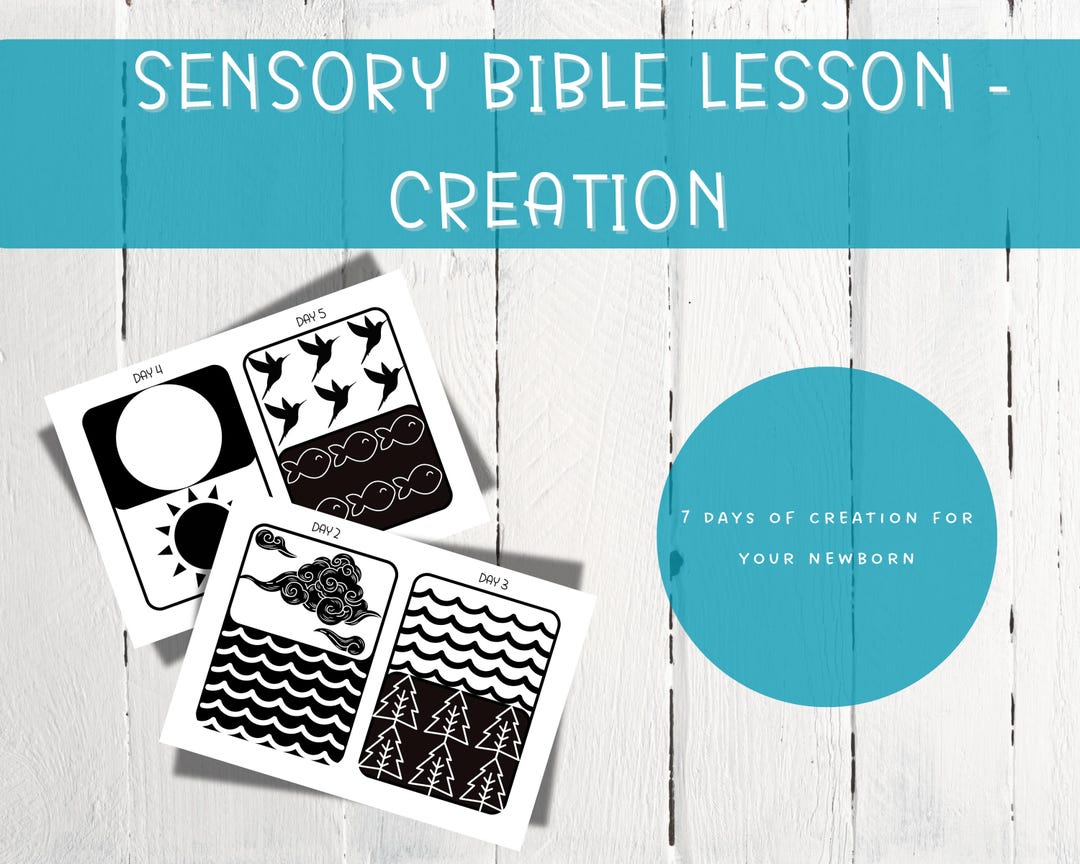 Sensory Cards for Kids, the Creation Story, Newborn Stimulation, Kids ...