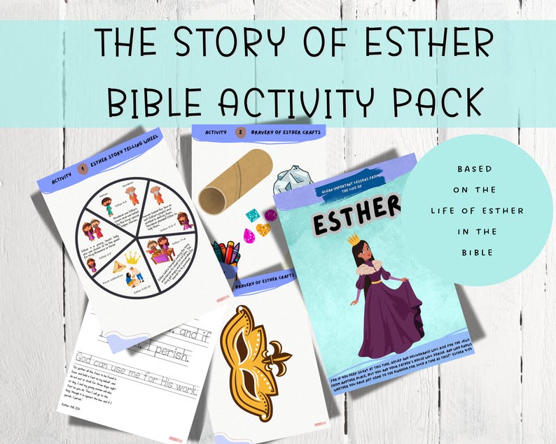 The Story of Esther, Bible Activity Pack, Bible Heroes for Girls ...