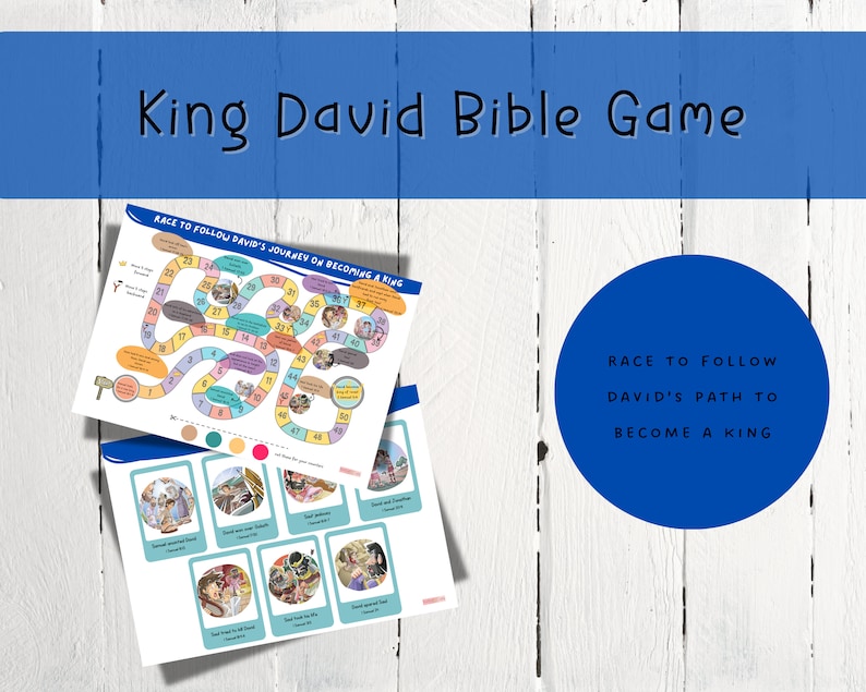 King David Bible Game, Christian Printable, Bible Lesson Guide, Kids ...
