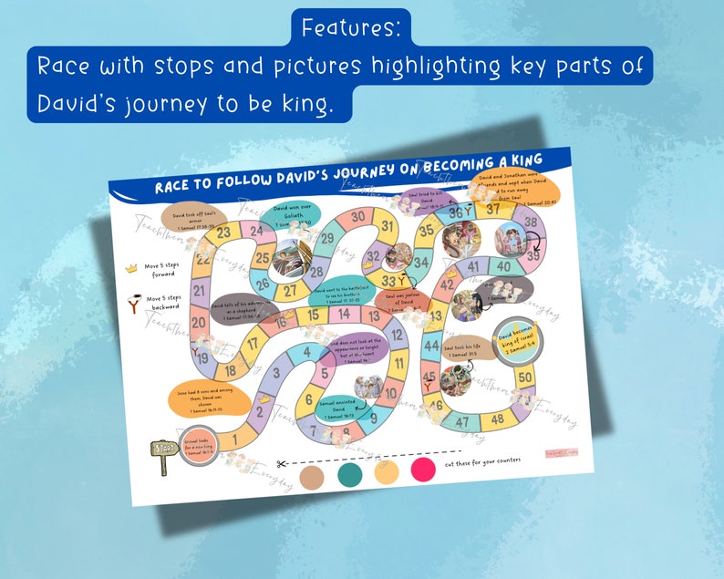King David Bible Game, Christian Printable, Bible Lesson Guide, Kids ...