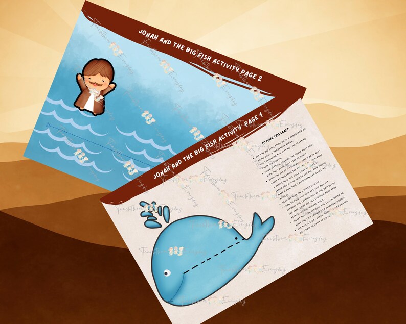 Jonah and the Whale Craft, Kids Bible Lessons, Bible Crafts, Sunday ...