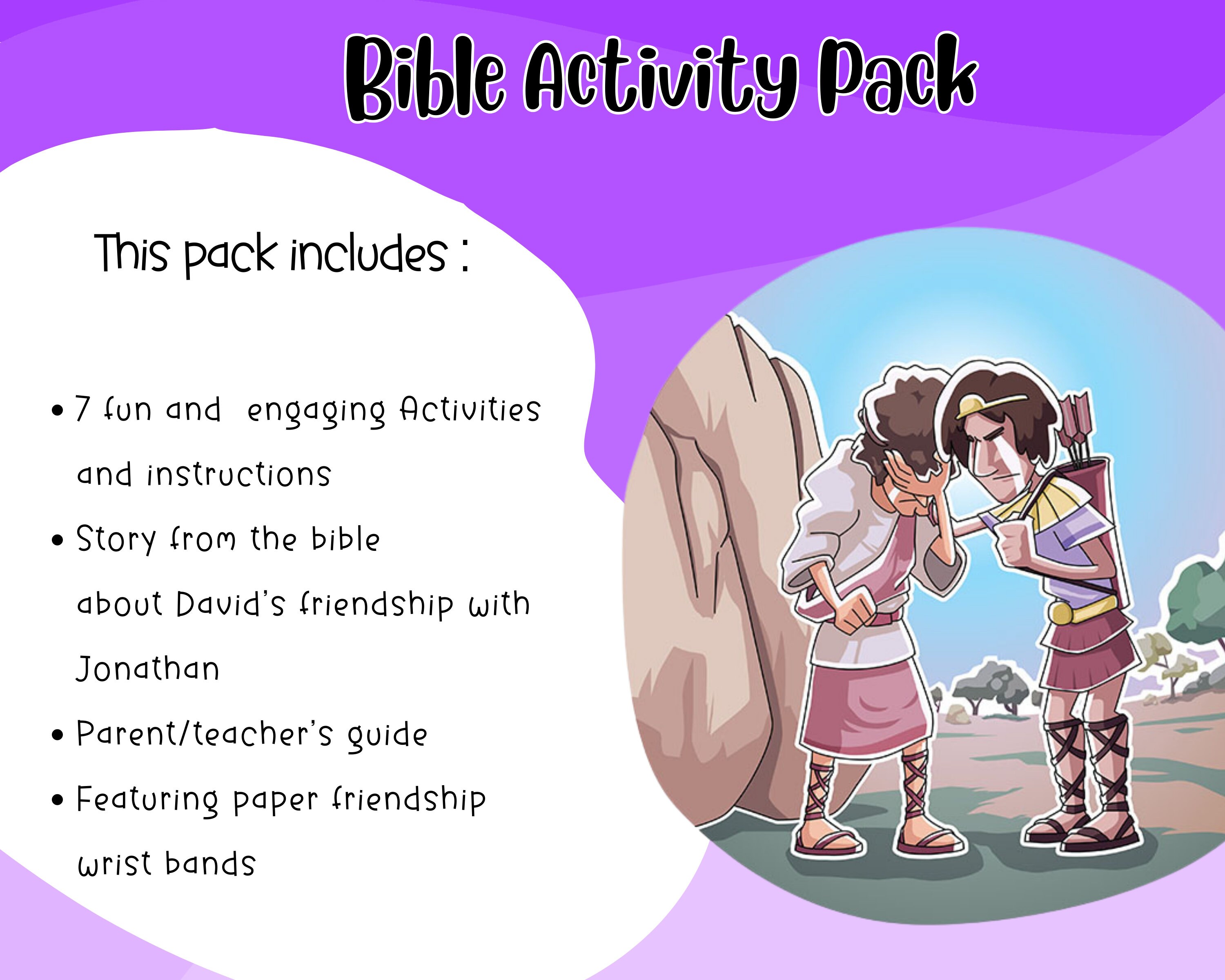 King David Bible Activities for Kids, Christian Preschool Printable ...