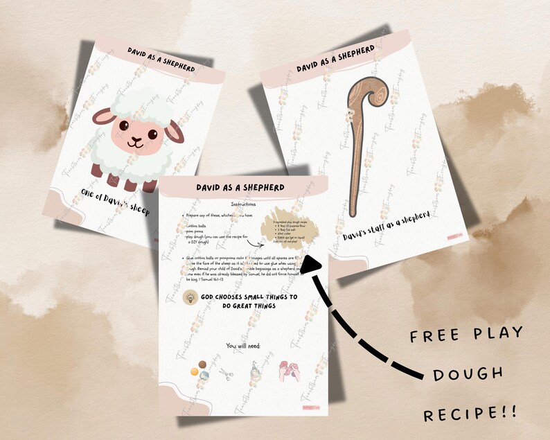 David the Shepherd Craft: Bible Story Printable (PDF) - Etsy
