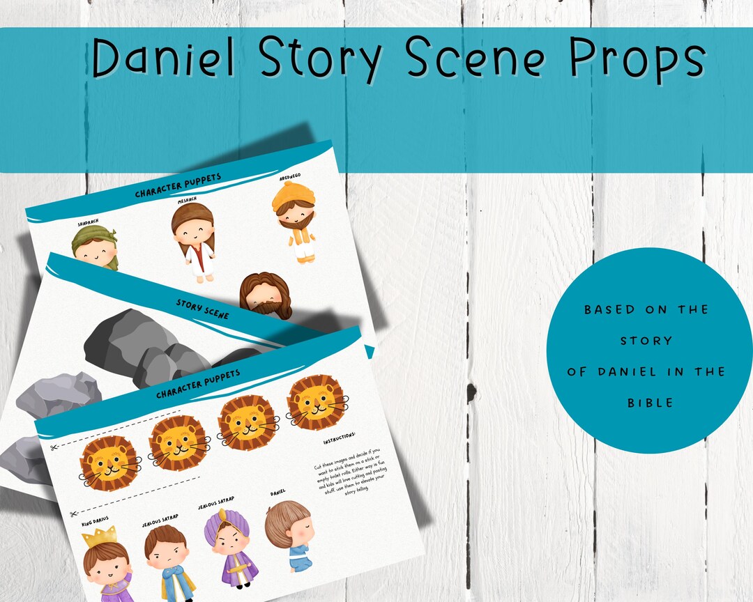 Daniel Story Scene Props, Kids Bible Crafts, Christian Printable, Kids ...